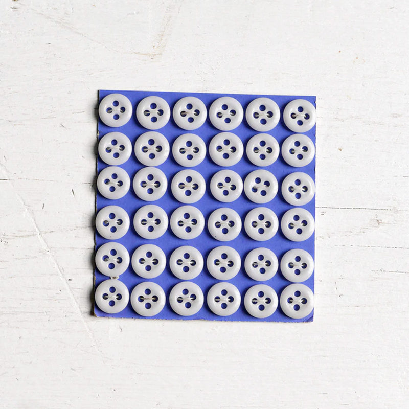 Vintage White Glass Buttons • Cloth House