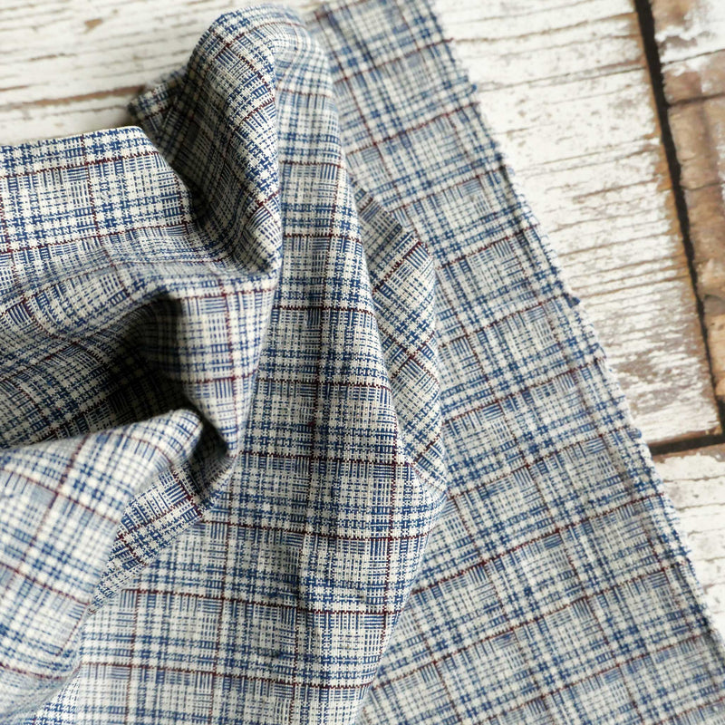 Blue Check Vintage Cotton Fabric | Cloth House UK • Cloth House