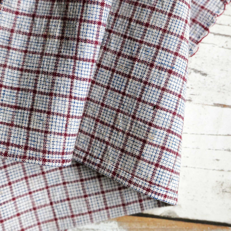 Blue Check Vintage Cotton Fabric | Cloth House UK • Cloth House
